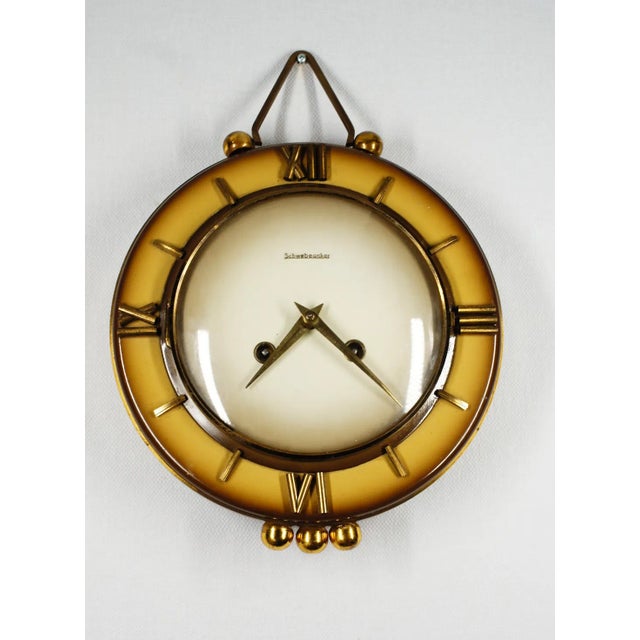 1965 Vintage Round Wall Clock by Franz Hermle & Sons | Chairish