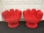 Vintage Contemporary Red Hand Chair- a Pair | Chairish