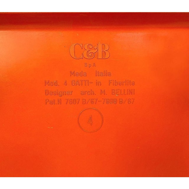 Space Age Italian Orange Plastic 4 Gatti Table by Mario Bellini for B&b ...