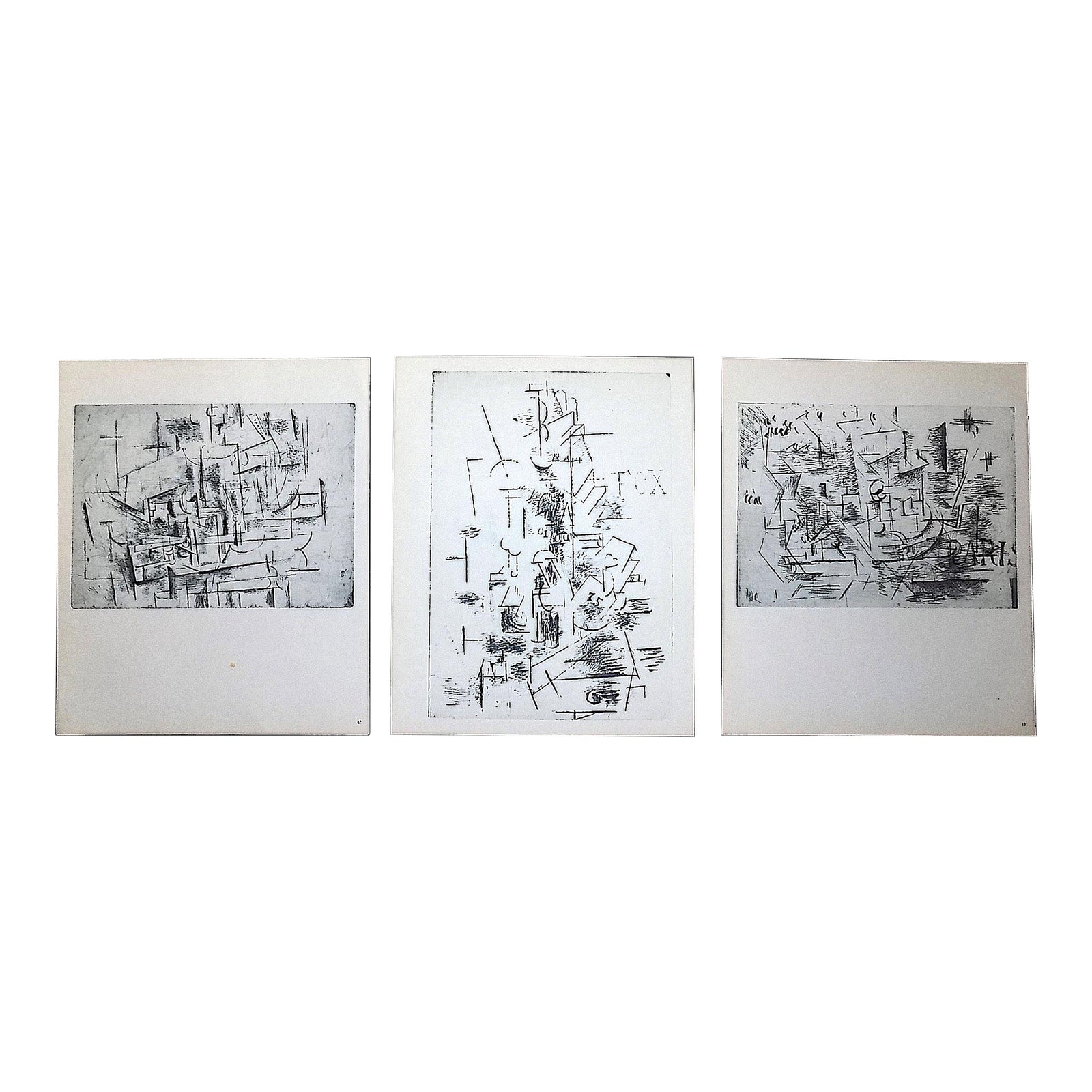 Vintage Mid 20th Century Georges Braque Abstract Lithographs - Set of 3 ...