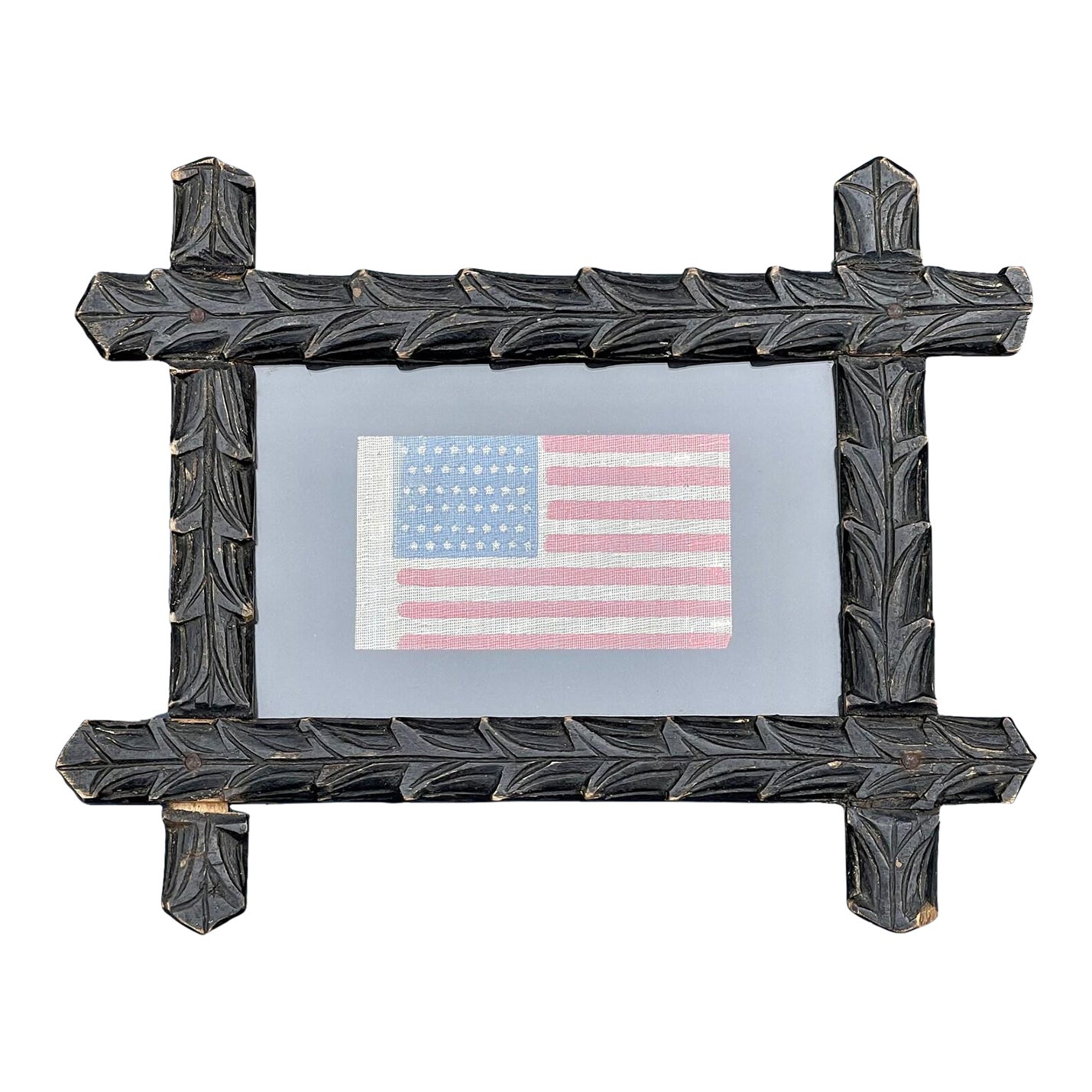 Antique 1912 Gauze Staggered 48 Star American Parade Flag in Antique ...