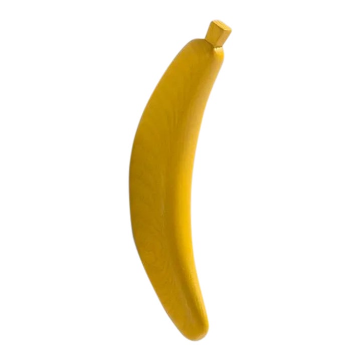 2022 “Banana Wall Hook” Functional Art, Solid Ash and Open Pore ...