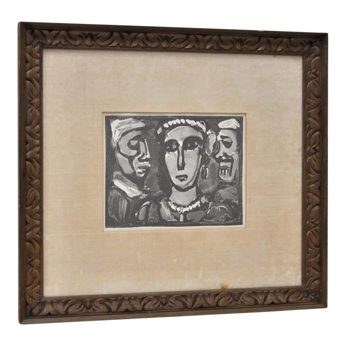 Georges Rouault "Les Visages" Lithograph c.1932 | Chairish