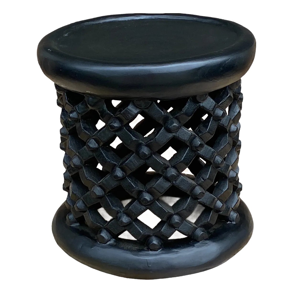 African Bamileke Wooden Spider Stool/Table 14.5" H | Chairish