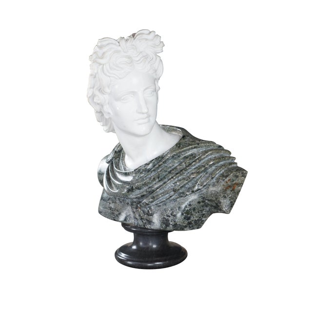 Mid 20th Century Italian School Carved Marble Two Tone Shoulder Bust ...