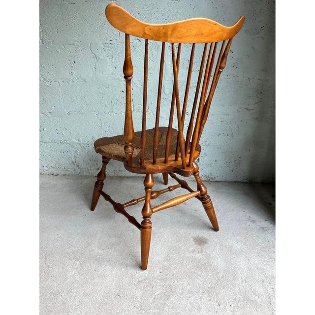 Early 20th Century Antique Maple Windsor Rush Seat Side Chair by ...