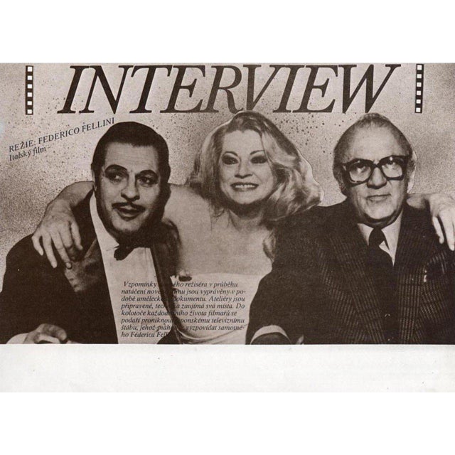 Intervista 1987 Czech A4 Mini Film Poster | Chairish