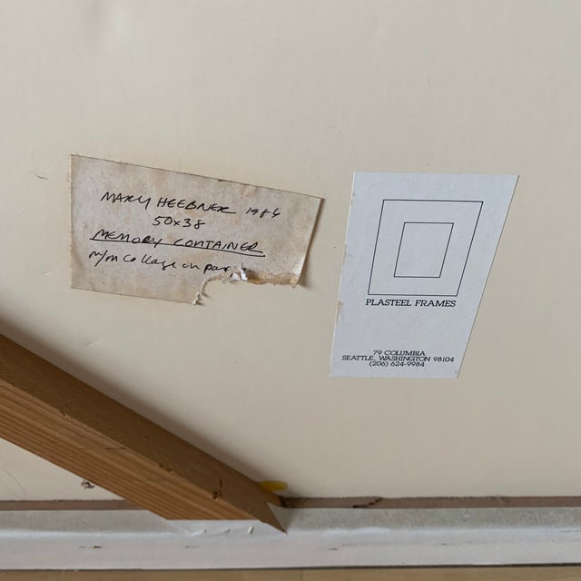 1980s Mary Heebner Seattle Abstract Mixed Media on Paper Painting ...