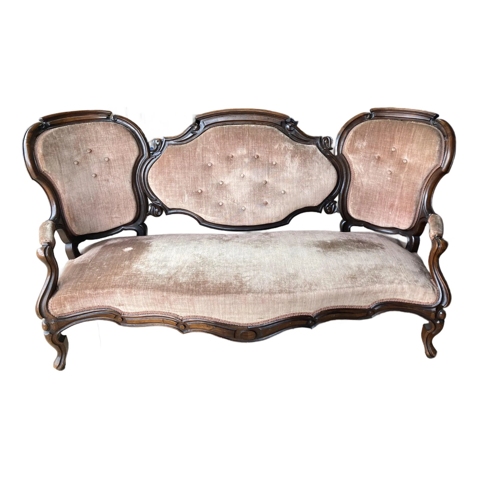 1848 Rose-Back Settee | Chairish