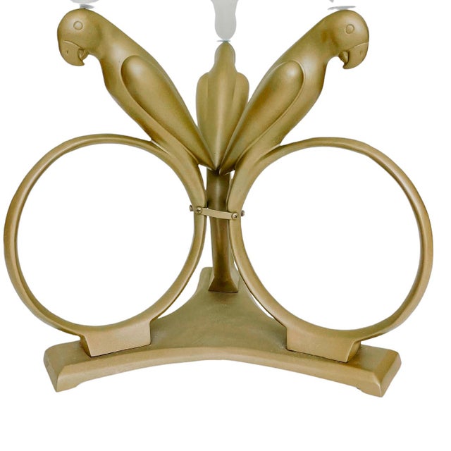 Vintage Parrot Coffee Table With Glass Top | Chairish