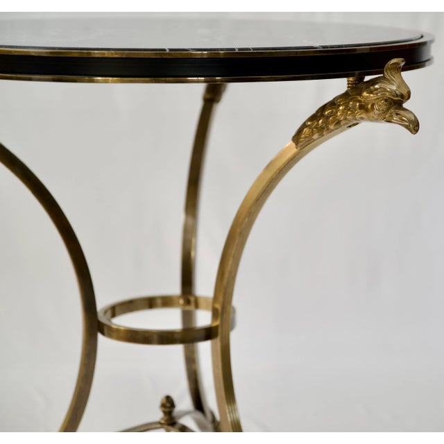 Alberto Orlandi Pair of Gueridon Tables or Black Marble Top Side Tables ...