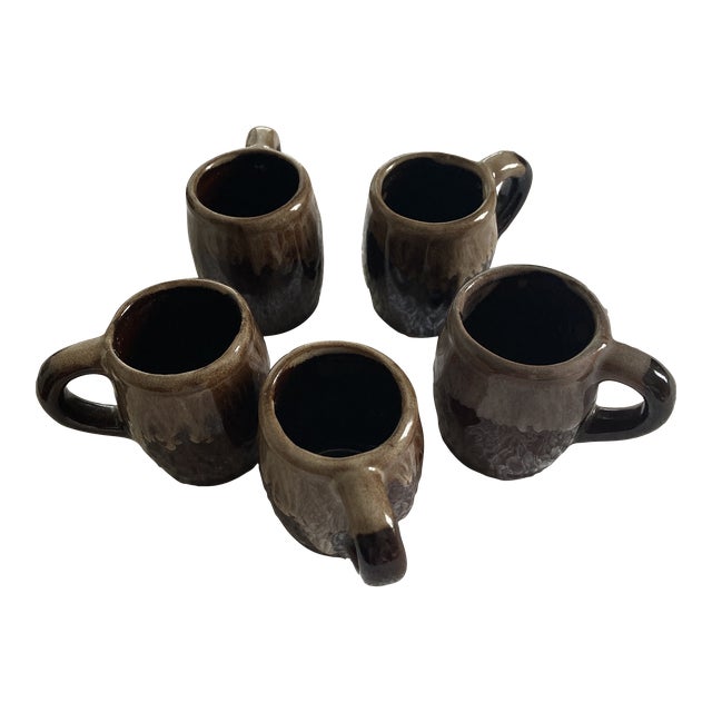 1970s Miniature Stoneware Mugs- Set of 5 | Chairish