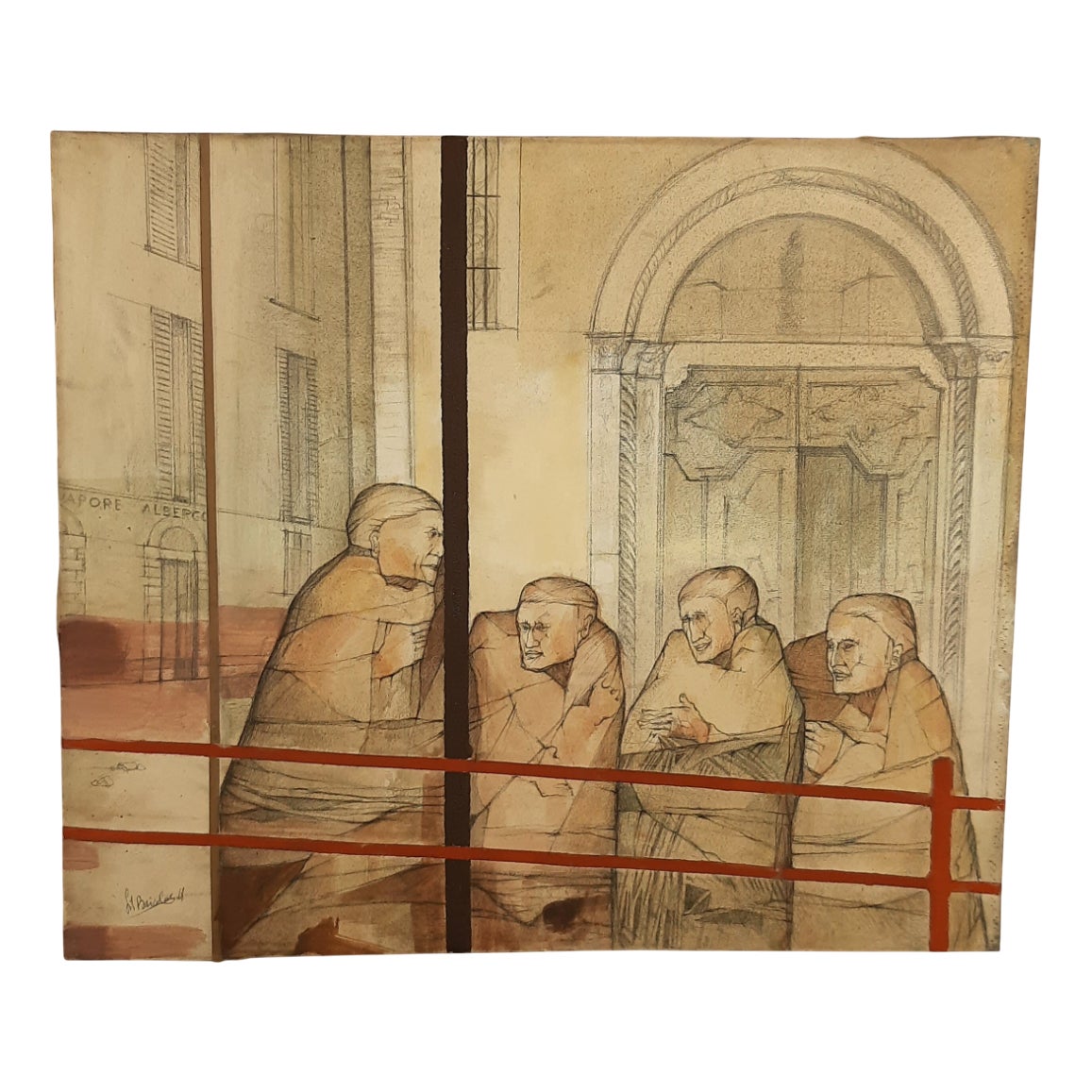 Silvano Briccola, Untitled, 1950s, Oil on Canvas | Chairish