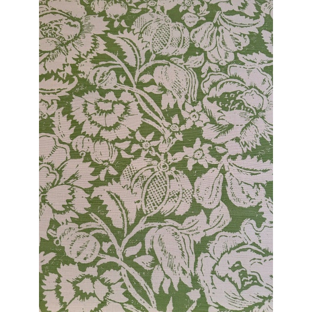 Bennison Fabric New Floral Negative- Grass on Oyster 4 Yards Fabric ...