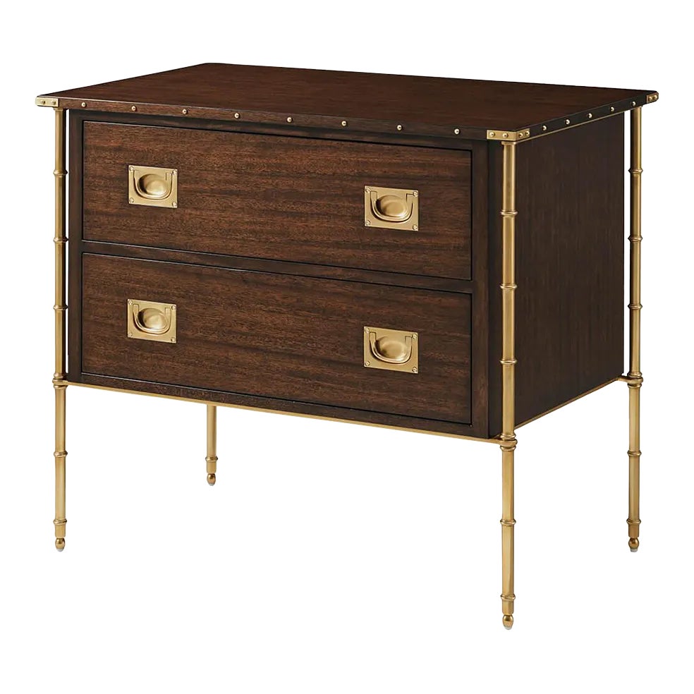 Mahogany Modern Nightstand | Chairish