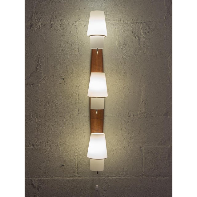 Danish Modern Vertical Sconce Light | Chairish