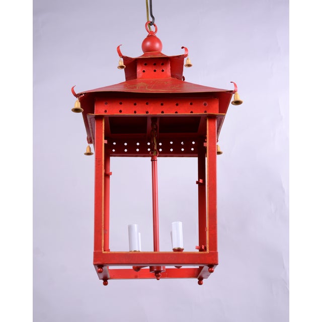 Chinoiseries Two-Tiers Pagoda Ceiling Chandelier. | Chairish
