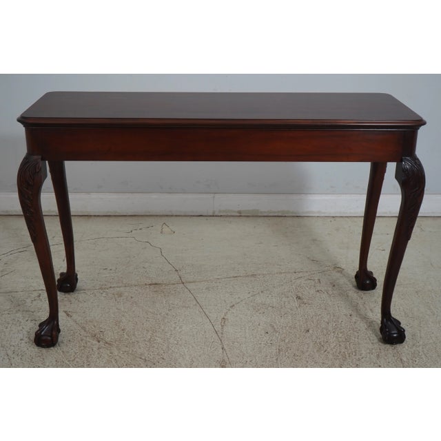 Wellington Hall Ball & Claw Mahogany Console Table | Chairish