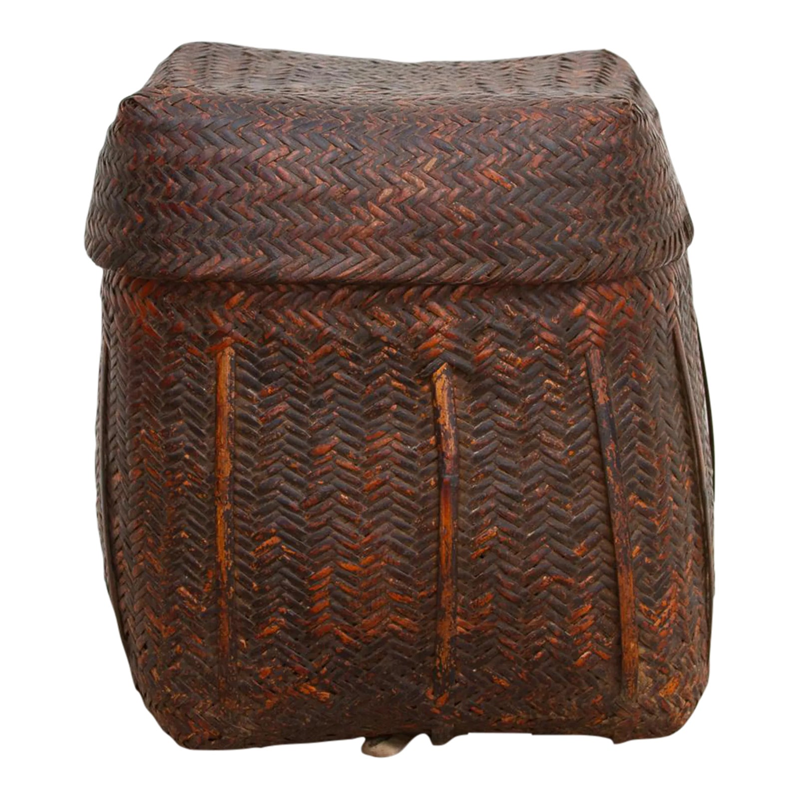 Fine Antique Tamang Nepalese Rice Basket | Chairish