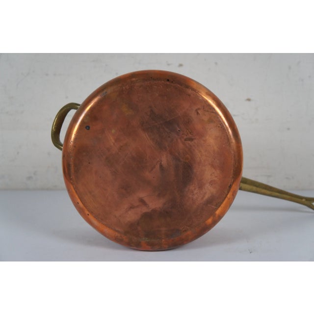 Vintage French Copper Sauce Pot Saute Pan Cookware Brass Handles | Chairish