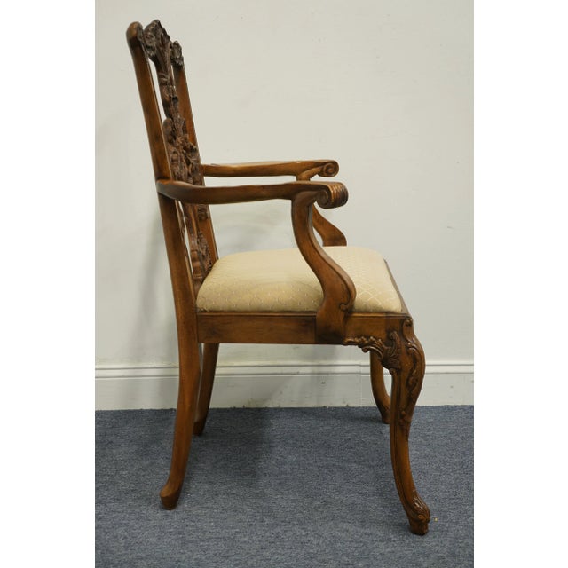 Vintage Traditional Style Ribbon Back Dining Arm Chair | Chairish