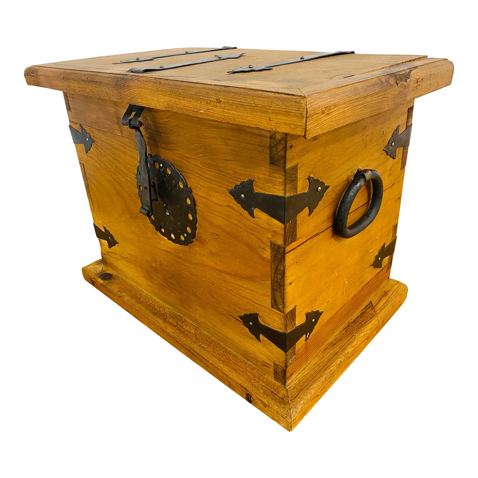 Vintage Handmade Rustic Pine Chest. | Chairish