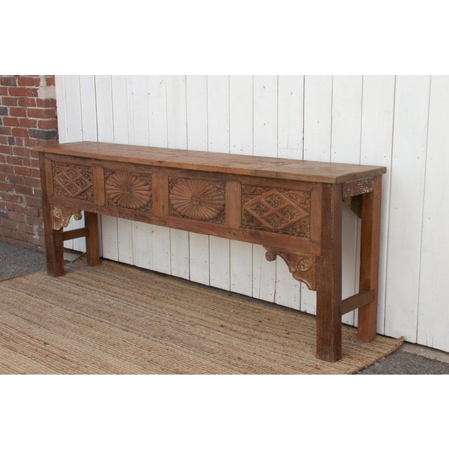 Fabulous Southern Indian Carved Console | Chairish
