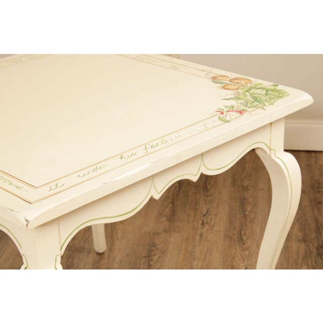 Hand Painted Square Dining Table | Chairish