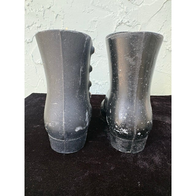 Antique Victorian Cast Iron Lady’s Button Boots – Decorative Miniature ...