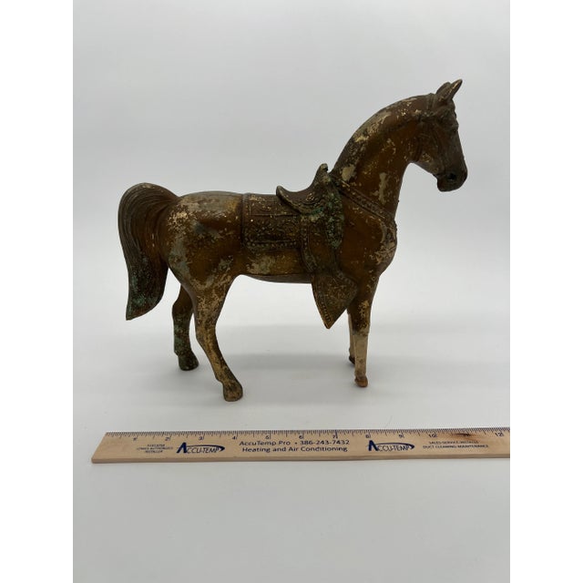 Very Old Metal Horse Figure | Chairish