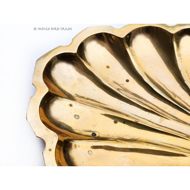 Mid 20th Century Art Deco Solid Brass Scalloped Shell Sconces - Set of ...