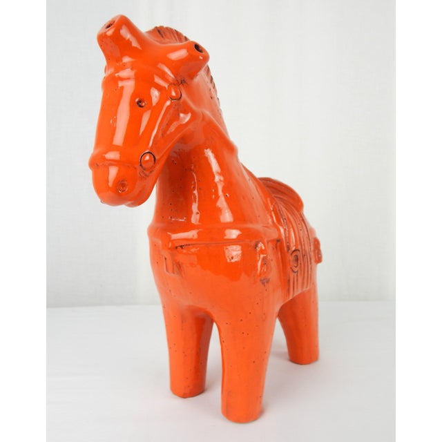 Rosenthal-Netter Orange Bitossi Horse Figure, Circa 1968 | Chairish
