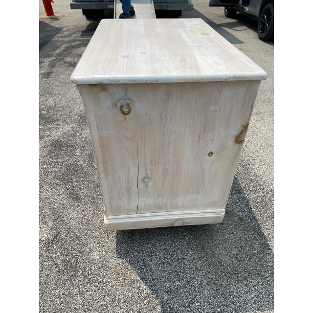 White Washed Pine File Cabinet | Chairish