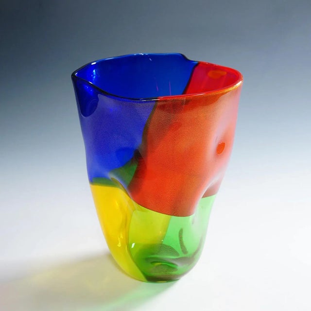 Vintage Art Glass Vase of the 4 Quarti Series by Seguso Viro | Chairish