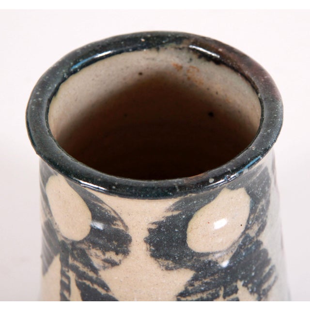 Mid Century Modernist Stick Figure Art Pottery Vase | Chairish