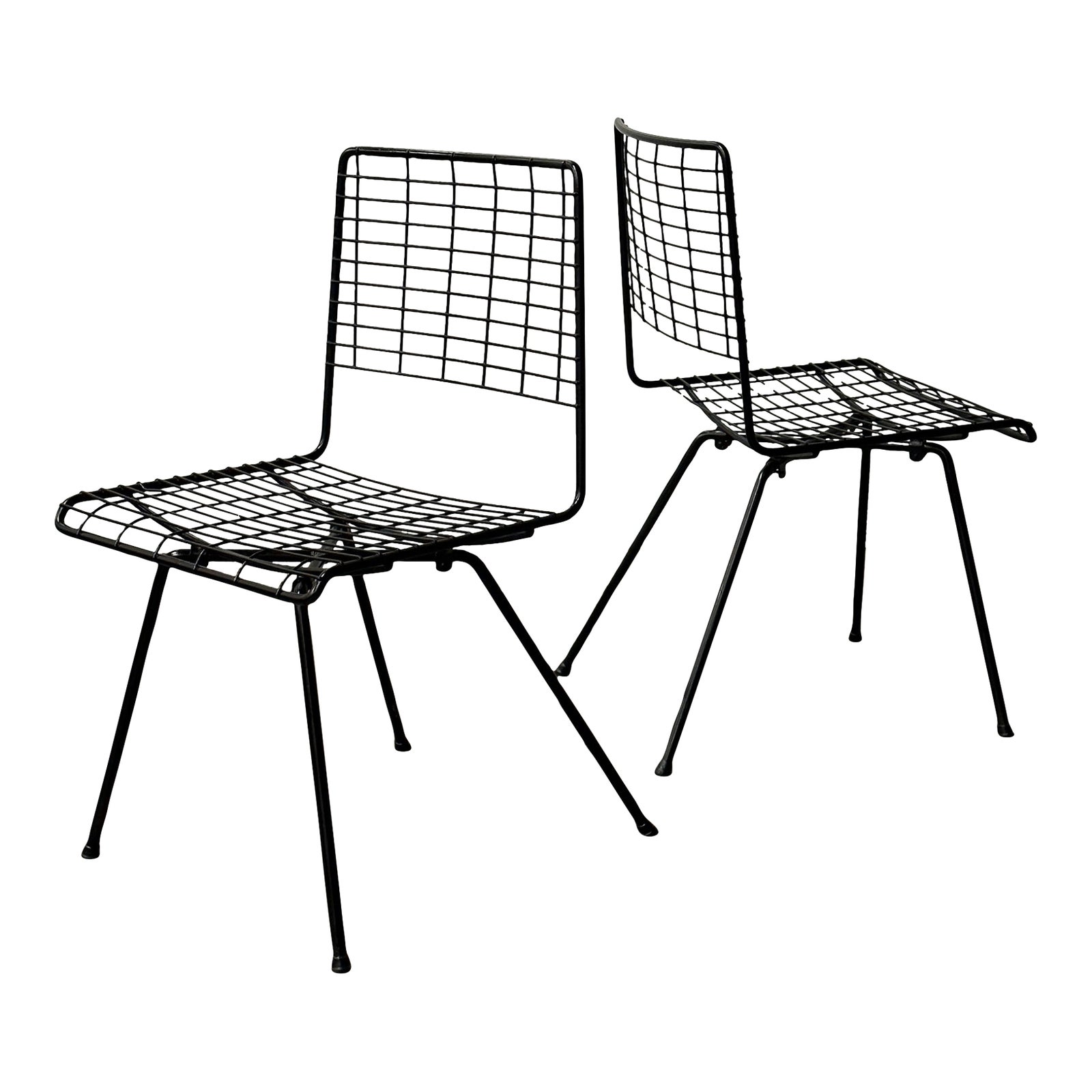 Mid 20th Century Wire Chairs by John Keal for Pacific Iron - Set of 2 ...