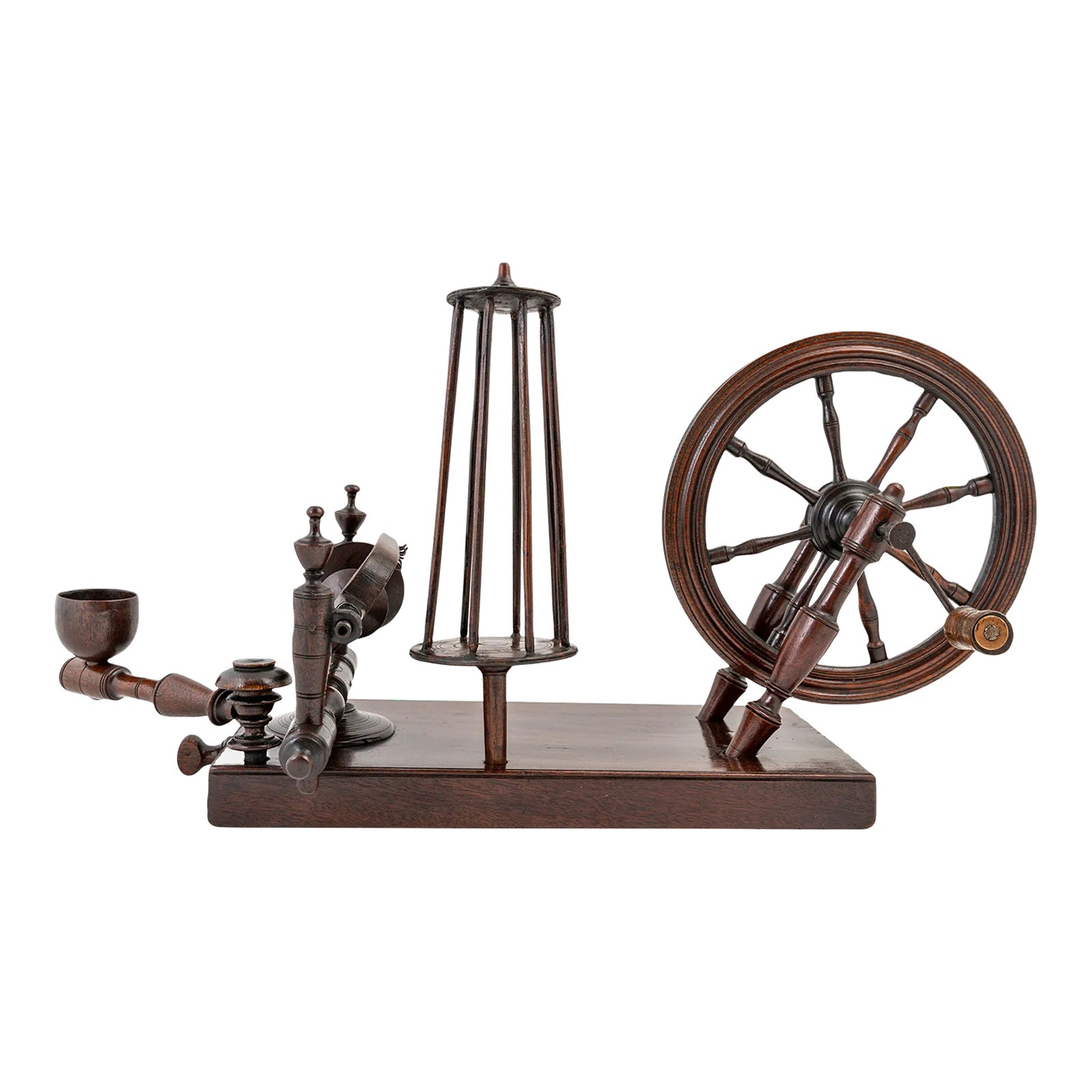 Early 19th Century Model/Miniature of Spinning Wheel | Chairish
