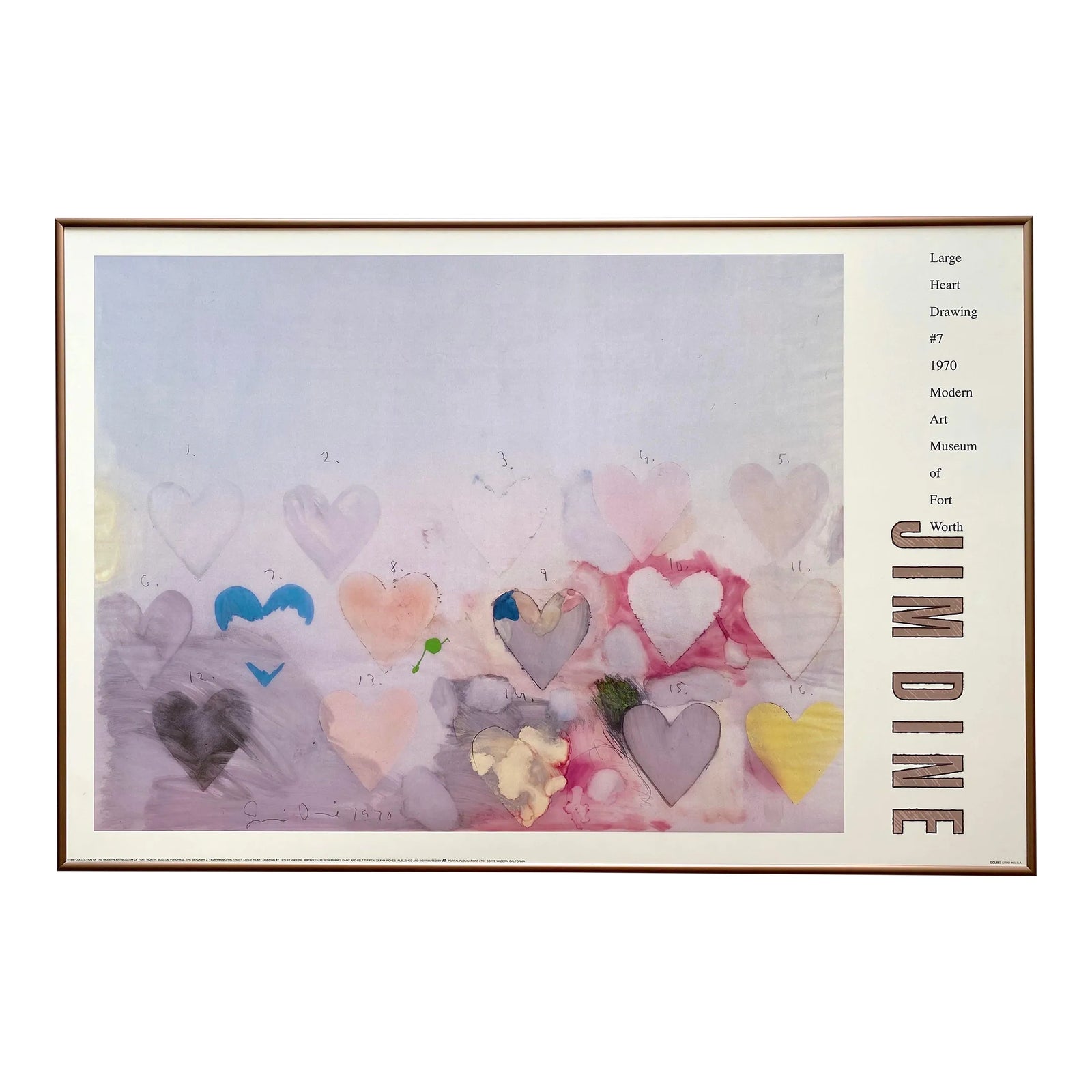 Jim Dine Vintage 1990 Modernist Lithograph Print Framed Pop Art Museum ...
