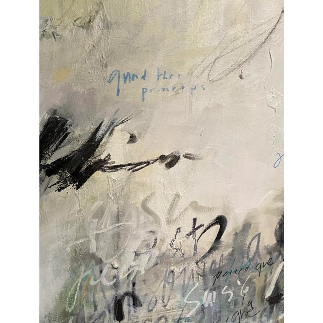 "Conversations Between Us" Large Abstract Painting in Neutral Colors by ...