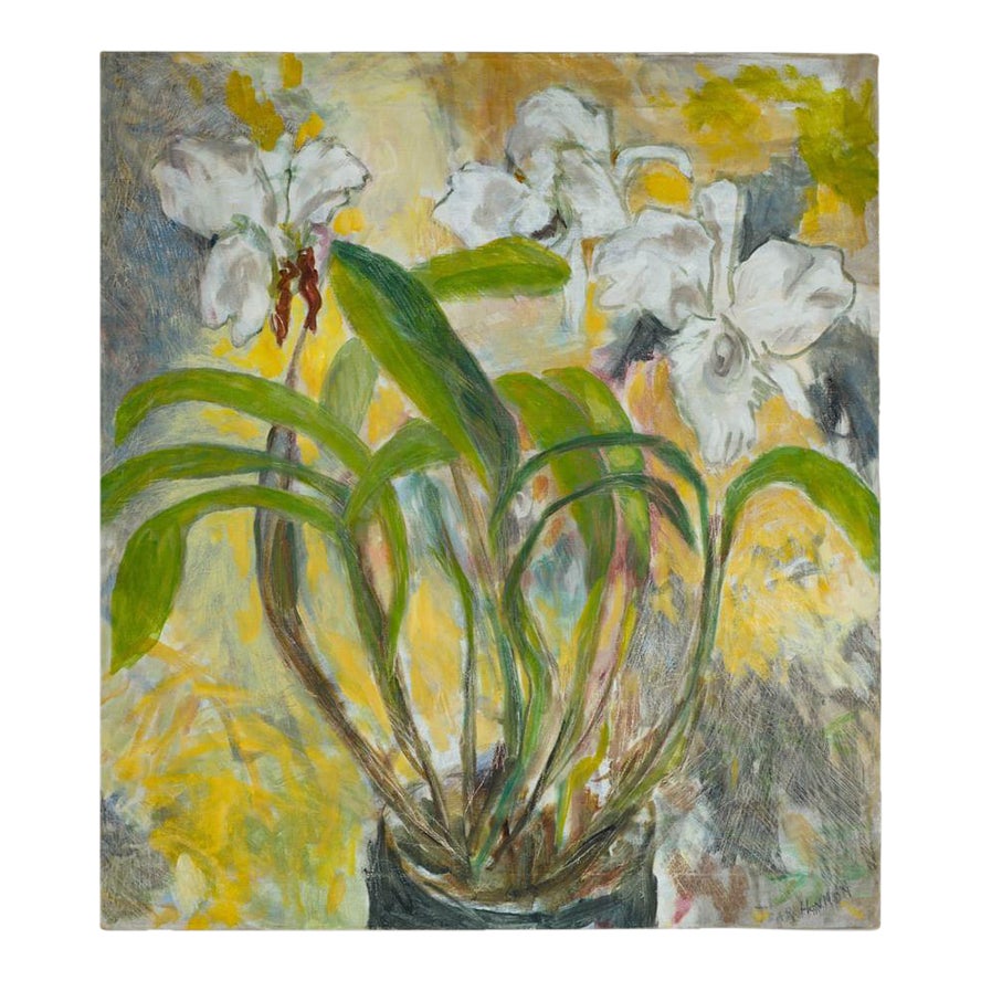 White Flowers, Orchids by Jean Hannon | Chairish