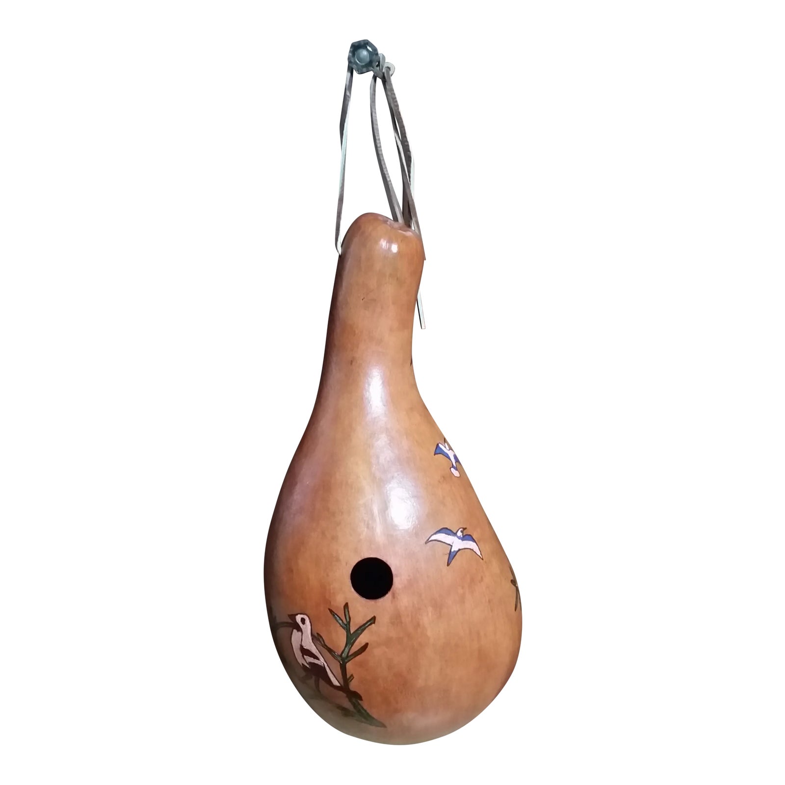 Late 20th Century Amish Folk Art Gourd Birdhouse | Chairish