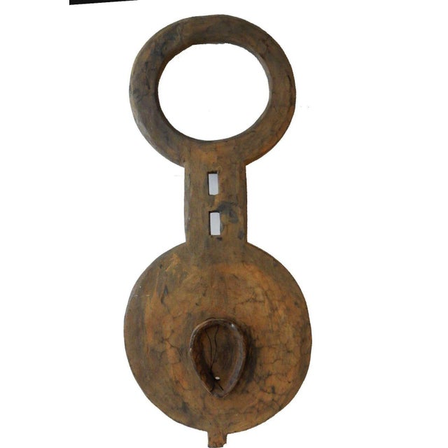 Large African Baule Tribe Moon Mask 66" H | Chairish