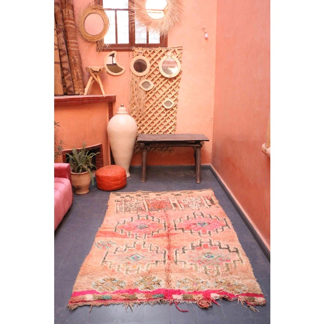 Pink Moroccan Rug - 5'2" X 7'5" Ft | Chairish