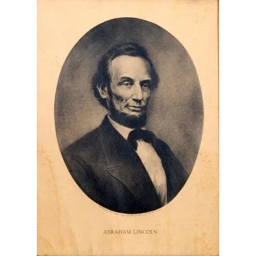 William Edgar Marshall Abraham Lincoln Antique Lithographic Portrait on ...