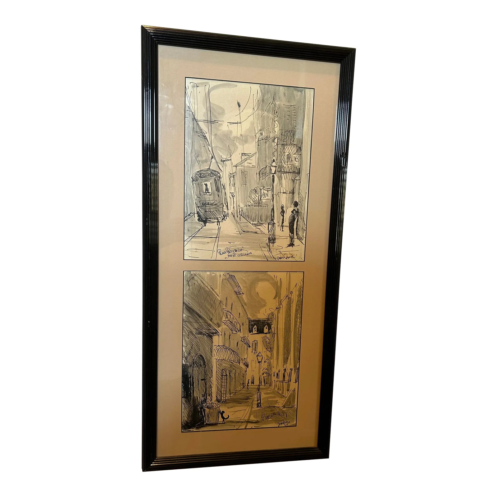 1960s Vintage New Orleans Watercolor Street Scenes - Tom Lane ...