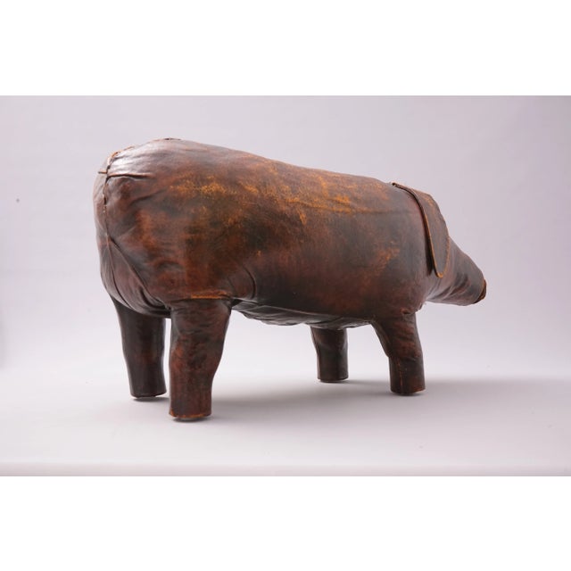 Vintage Leather Pig Stool by Valenti, 1970s | Chairish