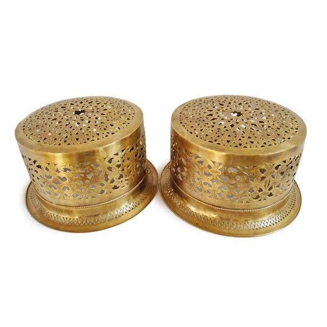 21st Century Brass Moroccan Wall / Ceiling Sconce Lamp Cover | Chairish