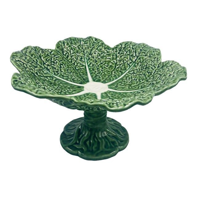 Cabbage Leaf Cake Plate | Chairish