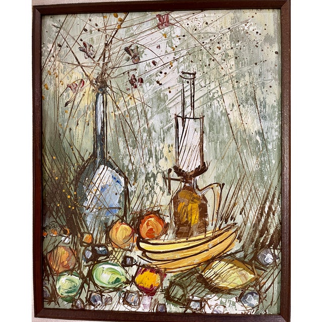 Original Mid Century Modern Abstract Still Life | Chairish