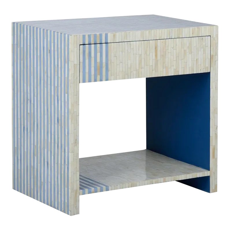 Bedside Table - Blue | Chairish